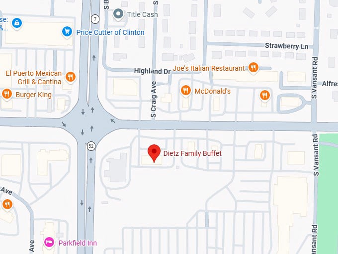 16. dietz family buffet map