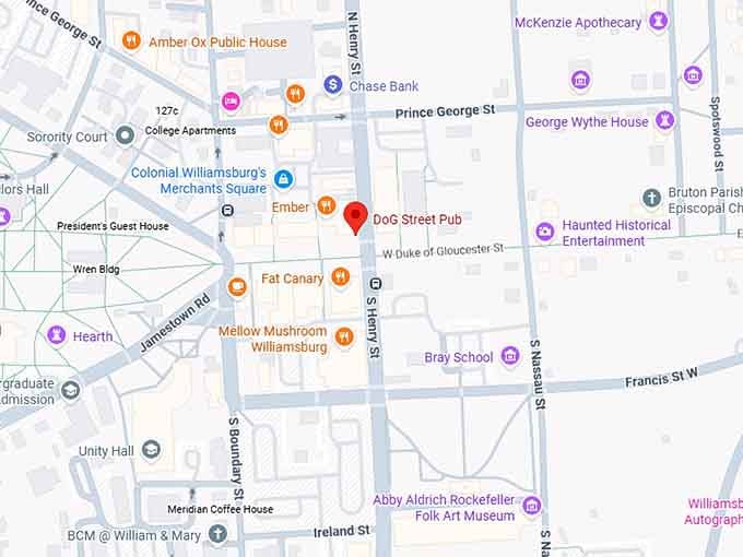 16. dog street pub map