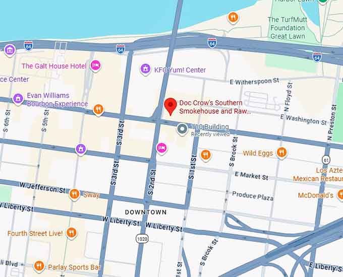 16. doc crow's southern smokehouse and raw bar map