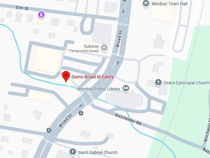 16. dom's broad st eatery's map