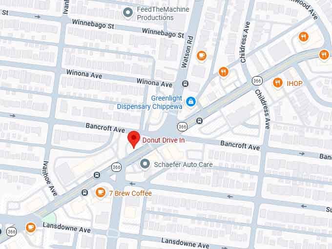 16. donut drive in map