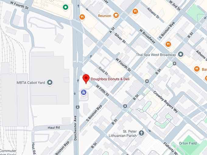 16. doughboy donuts & deli map