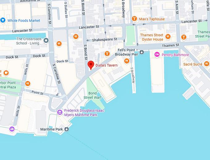 16. duda’s tavern map