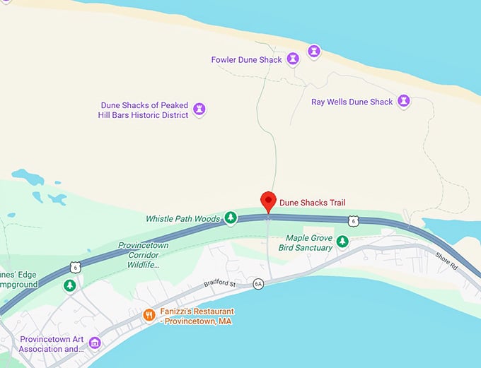16. dune shacks trail map