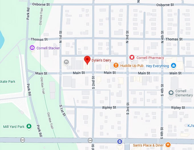 16. dylan's dairy map