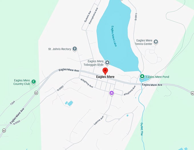 16. eagles mere, pa map