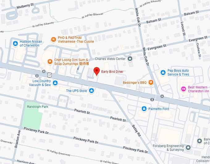 16. early bird diner map