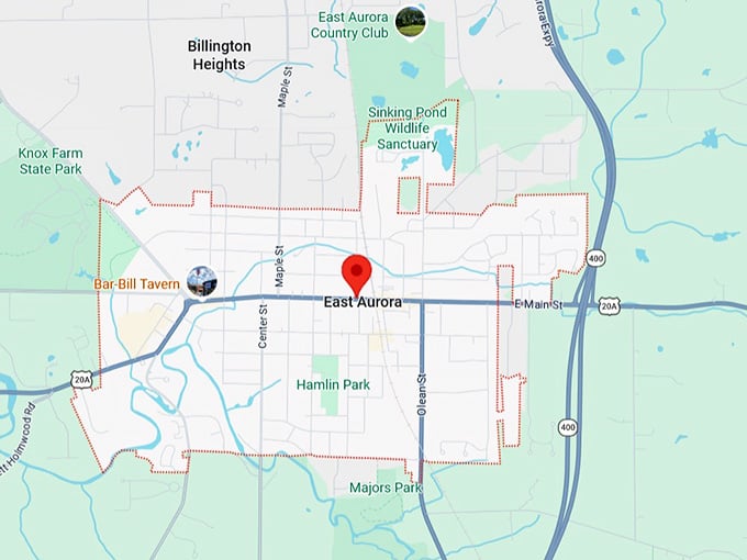 16. east aurora, ny map