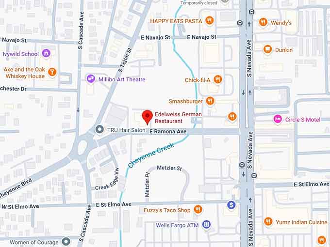 16. edelweiss german restaurant map
