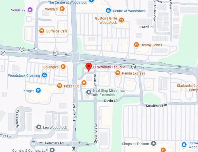 16. el serranito taqueria map