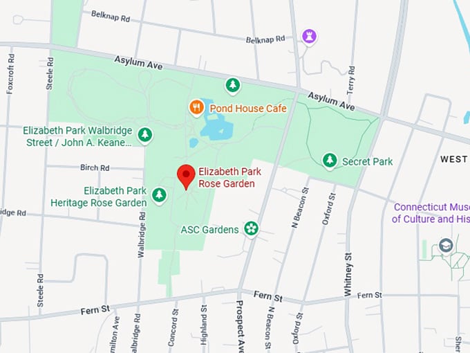 16. elizabeth park rose garden map