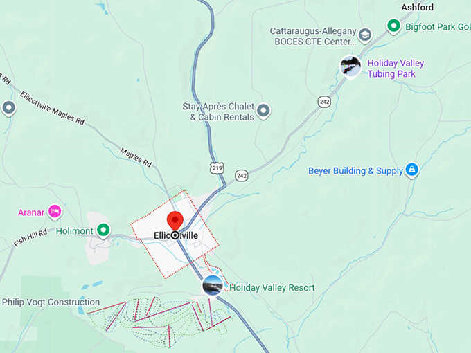 16. ellicottville ny map