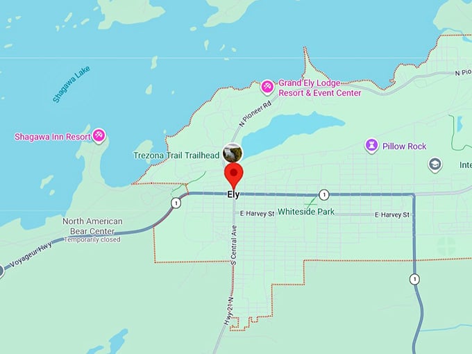 16. ely, mn map