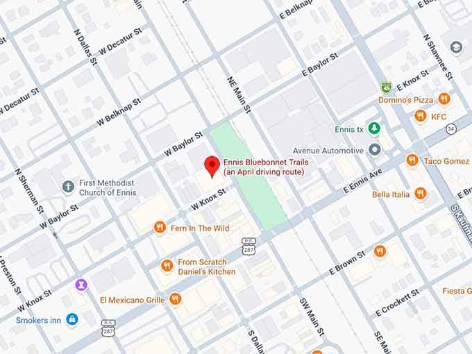 16. ennis bluebonnet trails map