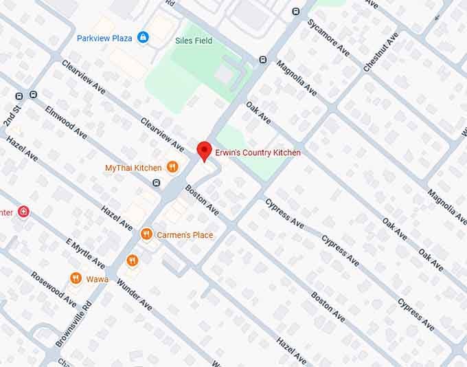16. erwin's country kitchen map