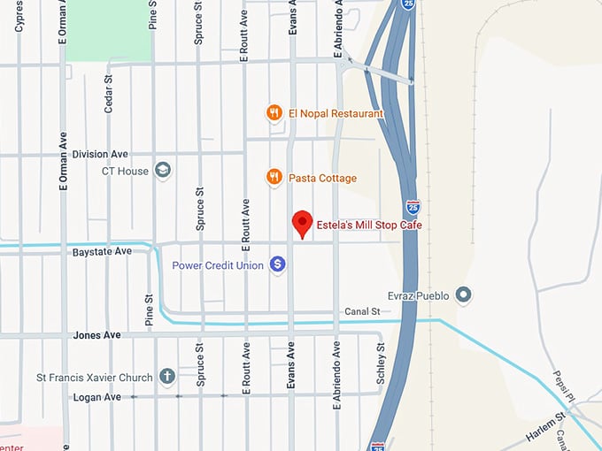 16. estela's mill stop cafe map