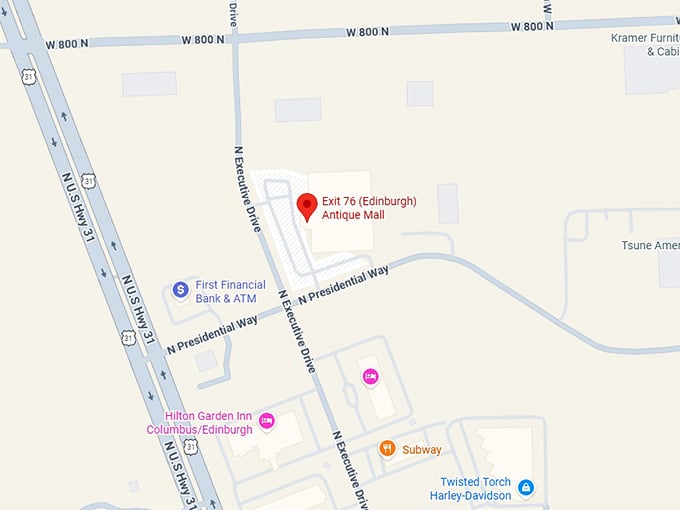 16. exit 76 (edinburgh) antique mall map