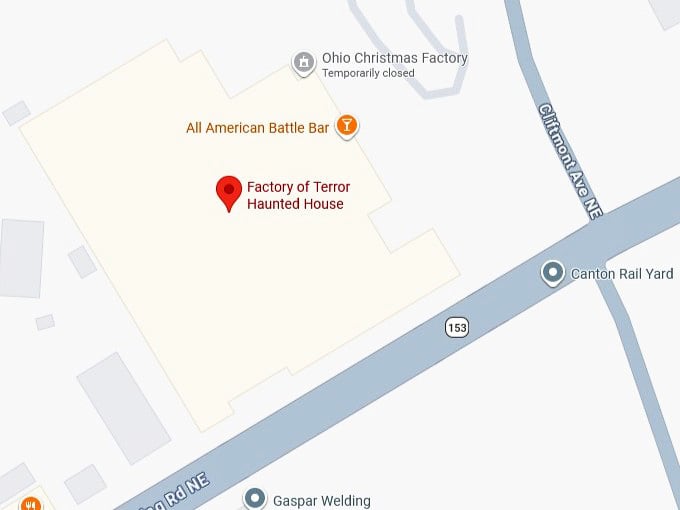 16. factory of terror haunted house map