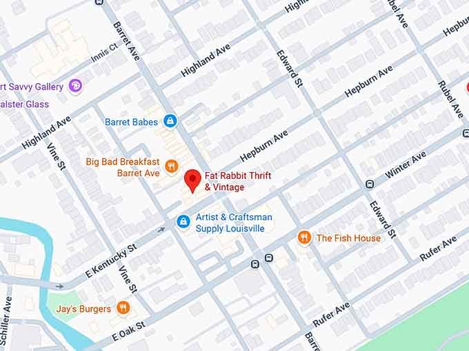 16. fat rabbit thrift & vintage map