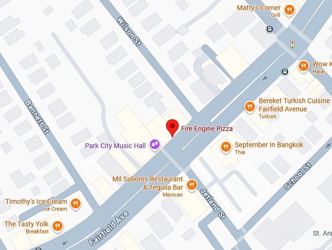 16. fire engine pizza co's map