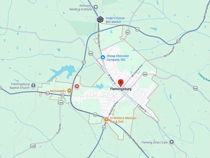 16. flemingsburg, ky map