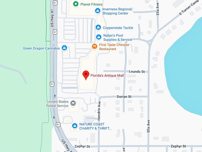 16. florida's antique mall map