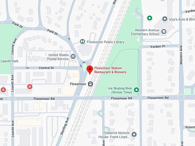 16. flossmoor station restaurant & brewery map