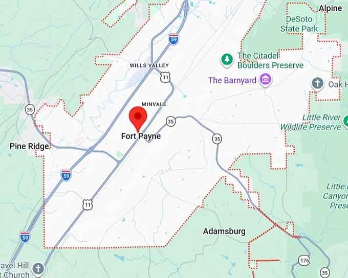 16. fort payne map