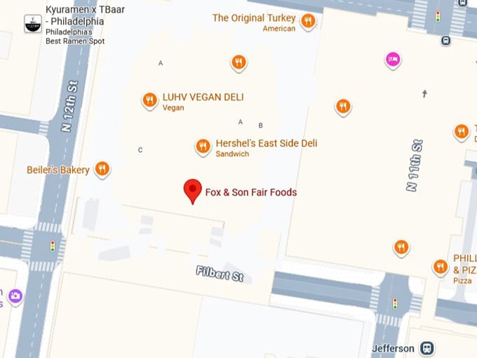 16. fox & son fancy corn dogs' map