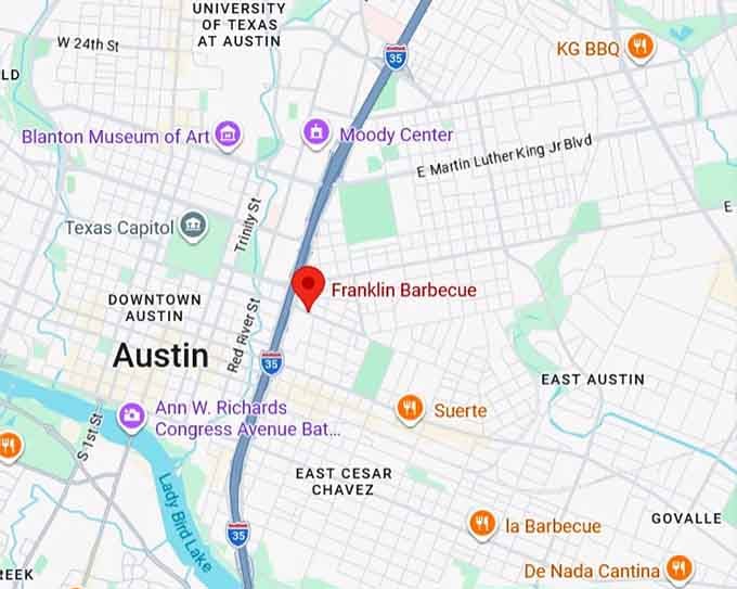 16. franklin barbecue map