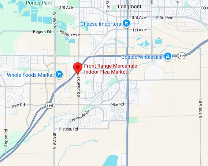 16. front range mercantile indoor flea market and antique mall map