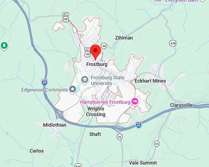 16. frostburg map