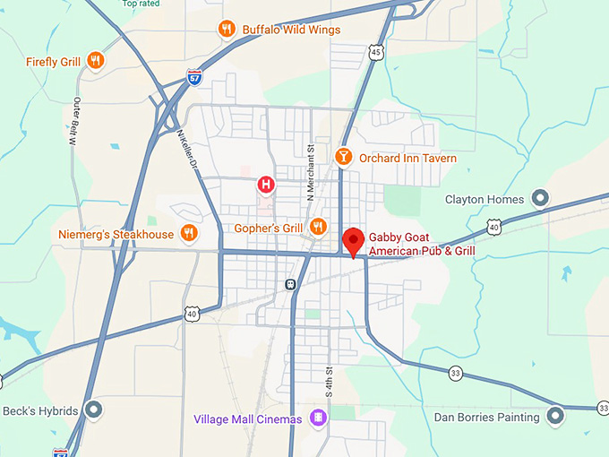 16. gabby goat american pub & grill map