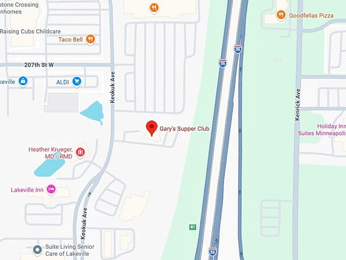 16. gary's supper club map