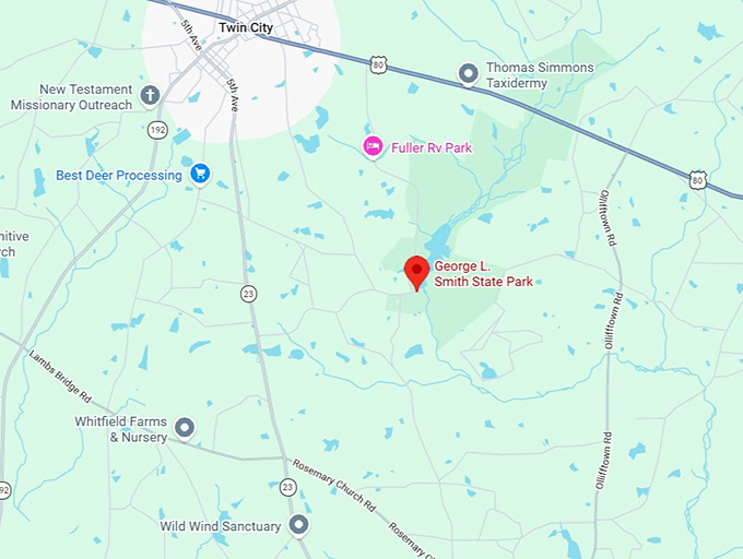 16. george l. smith state park map