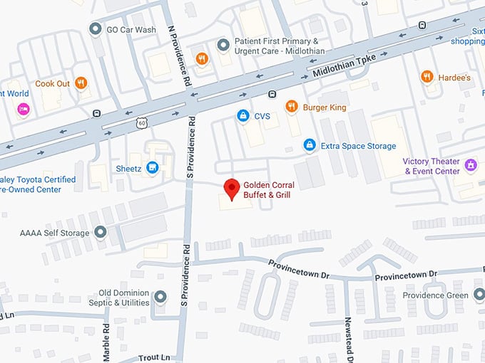 16. golden corral buffet & grill map