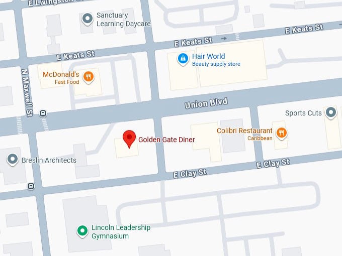 16. golden gate diner's map