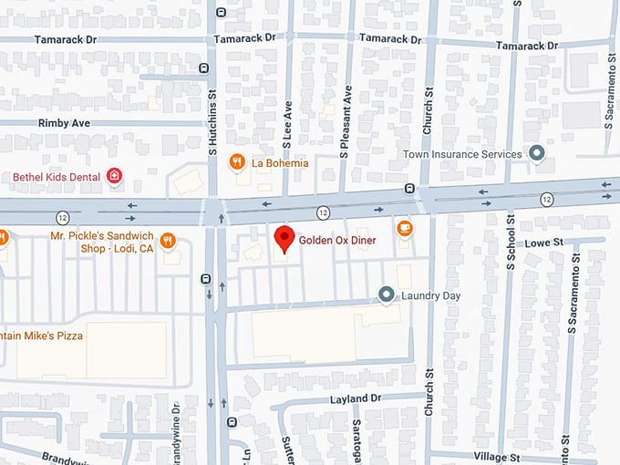 16. golden ox diner map