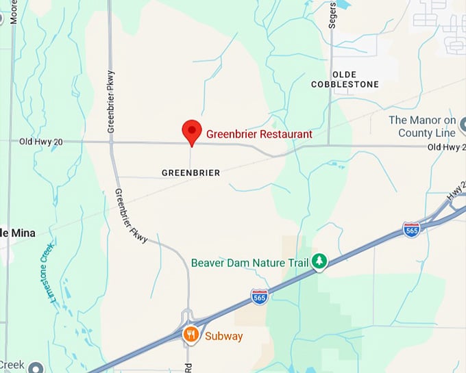 16. greenbrier restaurant map