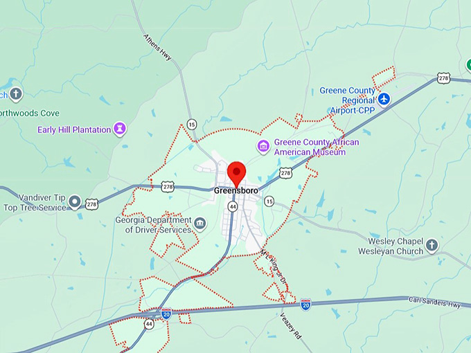 16. greensboro, ga map