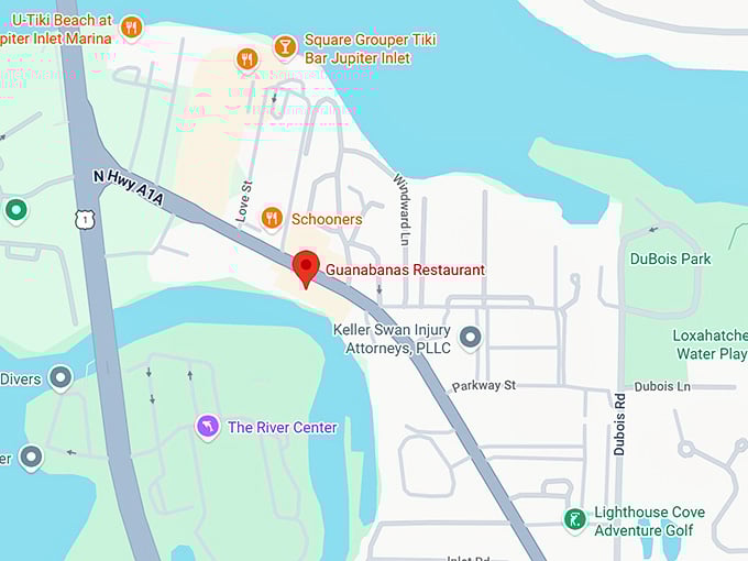 16. guanabanas restaurant map