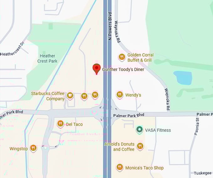 gunther toody's diner map