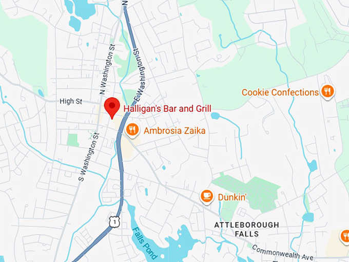 16. halligan's bar and grill map