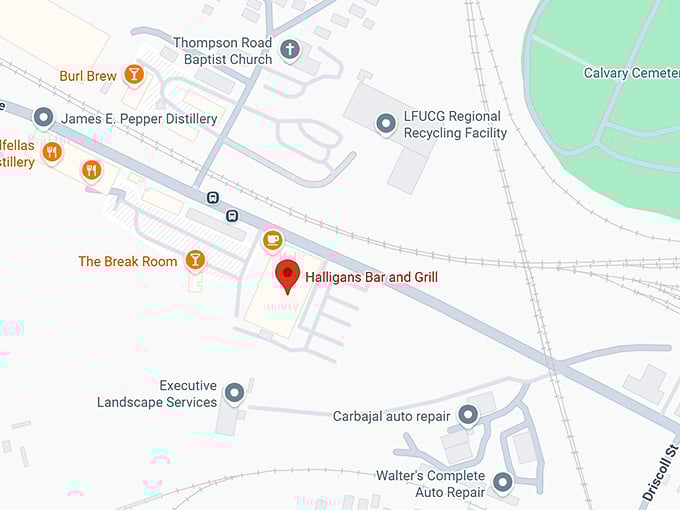 16. halligans bar and grill map