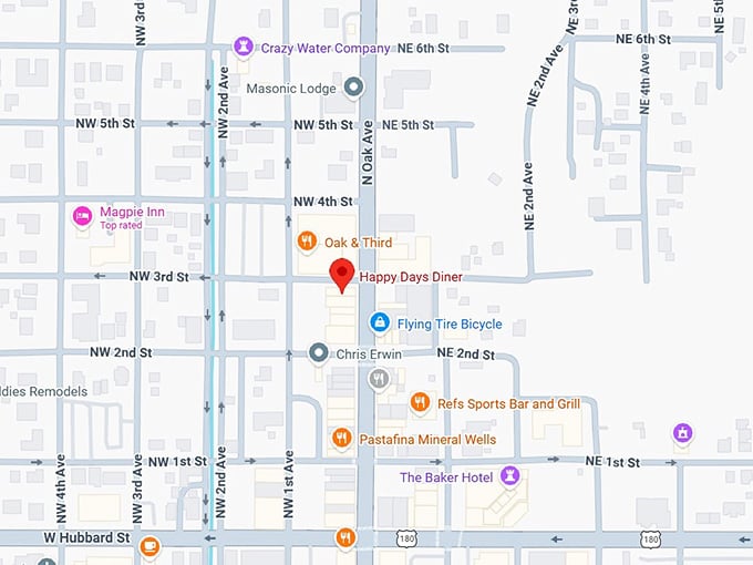 16. happy days diner map