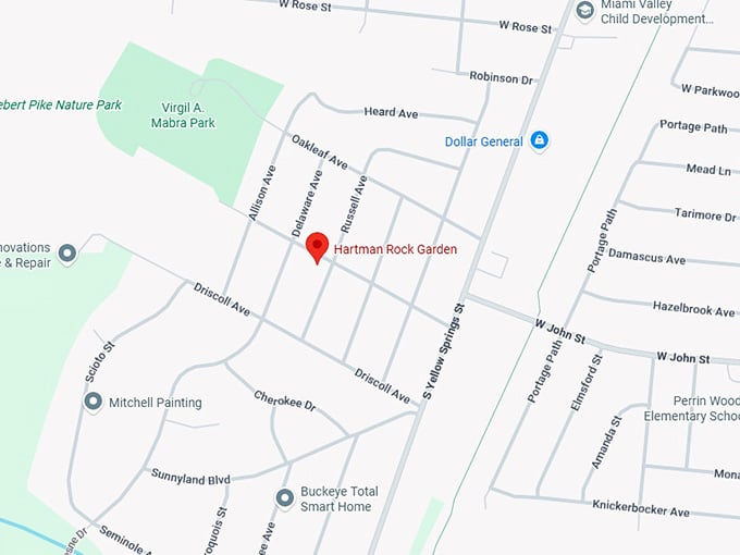16. hartman rock garden map
