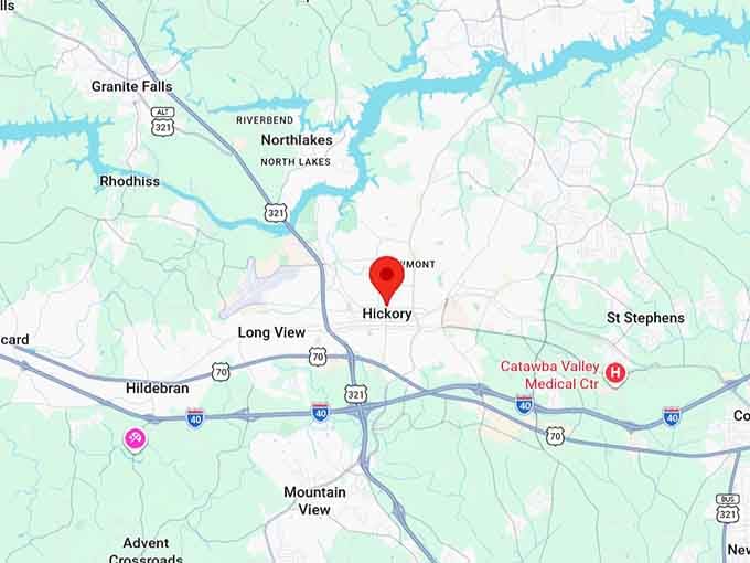 16. hickory nc map