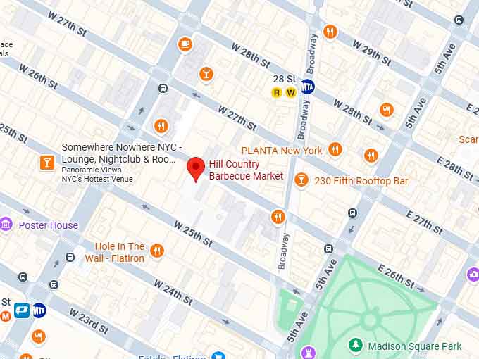 16. hill country barbecue market map