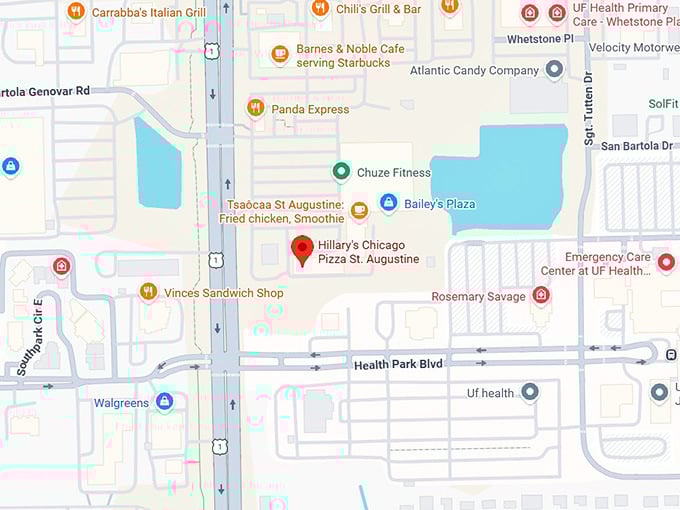 16. hillary's chicago pizza st. augustine map