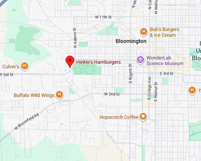 16. hinkle's hamburgers map